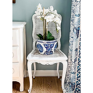 Serene Spaces Living 3 White Realistic Phalaenopsis Orchids in Pot, Artificial Potted Flowers - Beautiful Entryway Vase, Foyer Table Décor, Measures 26" Tall & 5" Diameter