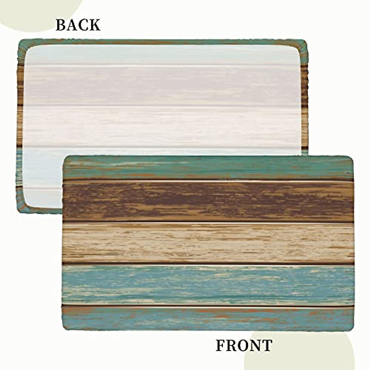 Aiojool Teal Wood Grain Tablecloth Fitted Table Cloth for 4 Foot Rectangle Table, Elastic Edged Table Cover for Indoor Outdoor Patio Picnic, 30 X 48 Inch