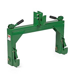 Titan Attachments Green 3 Point Quick Hitch Adaptor to Category 1 Tractors, 3000 LB Lifting Capacity, 27.5" Between Lower Arms, 14.5" ~17.5" Level Adjustment