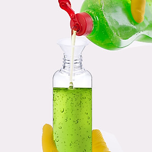 TecUnite 6 Pack Small Pump Bottles Clear Travel Bottle Plastic Empty Spray Dispenser Hand Lotion Sanitizer Refillable Accessories Set with Small Funnel for Flight, Airport, Holiday(100 ml,White)