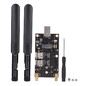 NGFF M.2 to USB 3.0 Adapter,Dual SIM Card Slot LTE Modem,with Antenna Screw,Support Dual SIM Card Push Connector,Suitable for LTE/4G/5G Module