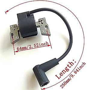 LIYYOO 593872 799582 Ignition Coil + Spark Plug Compatible with Briggs & Stratton 08P502 09P602 09P702 Armature Magneto Lawn Mower Engines