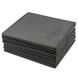 Sorbus Foldable Storage Cubes - 6 Fabric Baskets for Organizing Pantry, Closet, Shelf, Nursery, Playroom, Toy Box, Cubby - 11 Inch Dual Handle Collapsible Closet Organizers and Storage Bins (Grey)