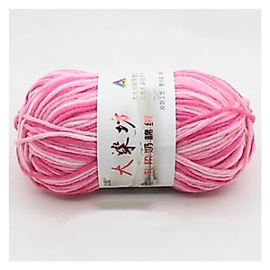 10pc/50g/ball Soft Yarn Hand Knitting Crochet Woolen Worsted #5 Section-Dyeing Middle-Thick Milk Cotton Yarns (Color : 16)