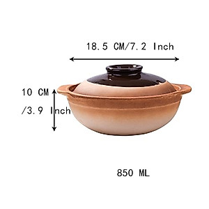 Casserole with Lid Chinese Clay Pot Japanese Clay Pot Korean Stone Pot Ceramic Cooking Pot Earthen Pot Stew Pot with Lid Family Restaurant Pot