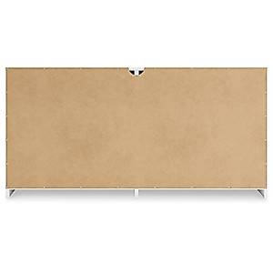 Signature Design by Ashley Flannia Modern 6 Drawer Dresser with Ball-bearing Construction and Safety Stop, White