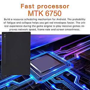 GLOGLOW Office Tablet, 6GB RAM 256GB ROM Octa Core CPU Student Tablet 7000mAh 10 Inch IPS Black Dual Camera for Study (US Plug)