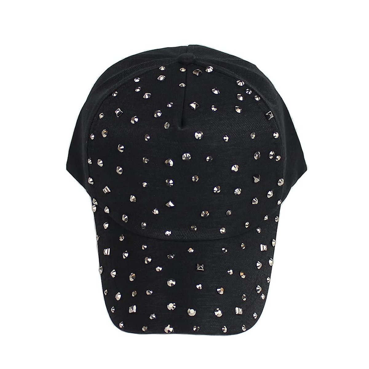 Gudessly Adjustable Breathable Rhinestone Baseball Cap for Women Bling Sequins