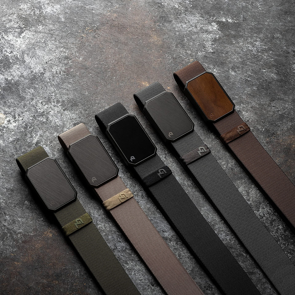 Groove Life Groove Belt Black/Black - Men's Stretch Nylon Belt with Magnetic Aluminum Buckle, Lifetime Coverage - Medium (33-36")