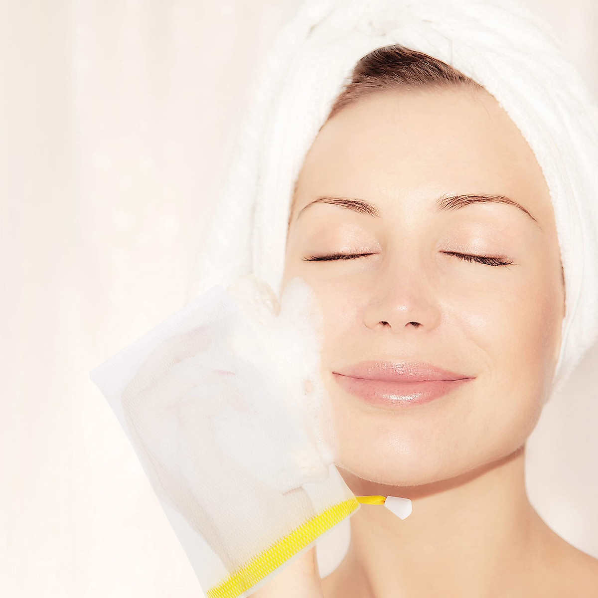 Trounistro 60 Pack Exfoliating Mesh Soap Bag Double Layer Thicken Soap Bag Mesh Soap Saver Bags with Drawstring for Bath & Shower Use, 10 Colors