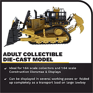 1:64 Scale Caterpillar D11 Dozer with 2 Blades and Rear Rippers - Construction Metal Series by Diecast Masters - Comes with JEL Blade Attachment - Made of Diecast Metal with Plastic Parts