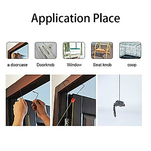 YUGYUJ Cat Toy Rope Mouse Play Supplies, Hanging Retractable Cat Catching Mouse Toy, Funny Door Hanging Bouncing Mouse Retractable Plush Mice Cat Interactive Toy (Black)