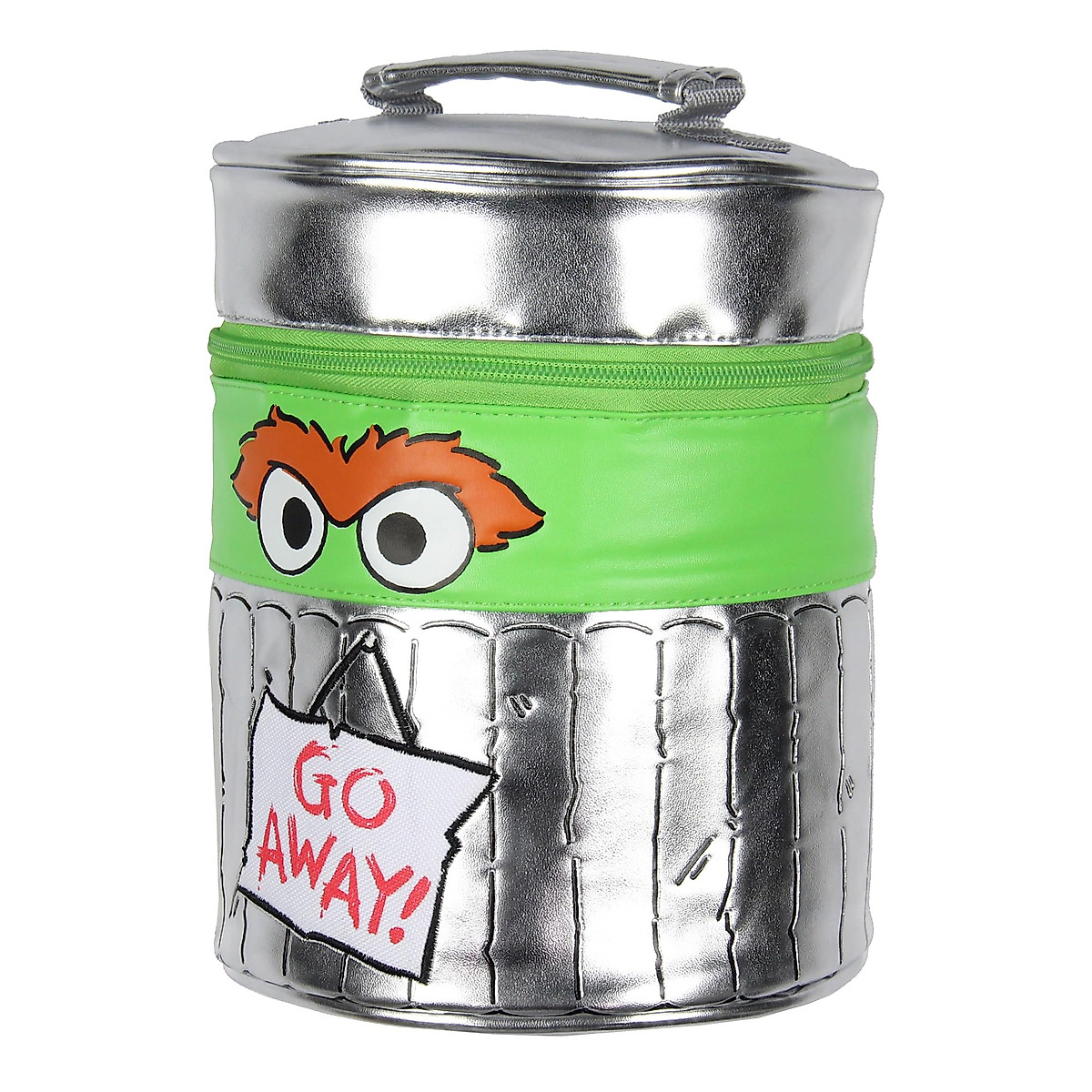 Sesame Street Oscar the Grouch Go Away! Trash Shaped Insulated Lunch Box Bag Tote