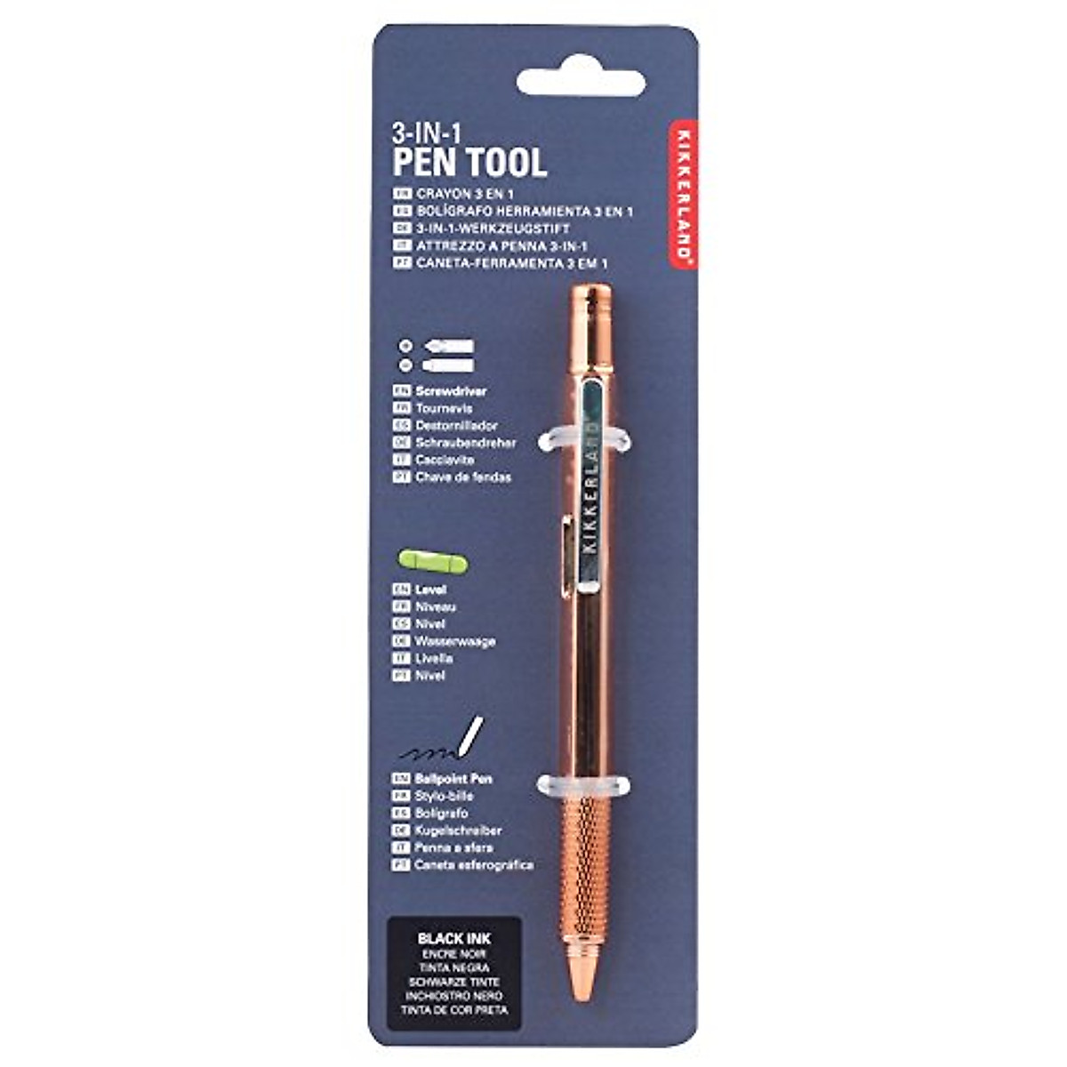 Kikkerland 4356 3-in-1 Pen Tool, Copper