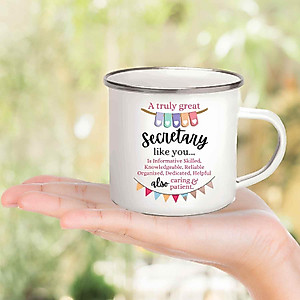 Funny Gift Inspirational Gift For Secretary Clerk Women, Housewarming Present For Sister Ceramic Coffee Mug 11oz 12oz Enamel Silver Mug