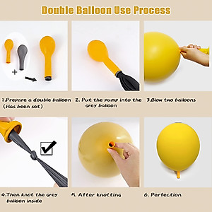 Captank Double Stuffed Mustard Yellow Brown White Sand Balloons Garland Arch Kit Dark Lemon Coffee Pastel Balloons For Daisy Bee Sunshine Sunflower Birthday Baby shower Gender Reveal Graduation