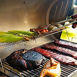 Char-Griller E1224 Smokin Pro 830 Square Inch Charcoal Grill with Side Fire Box, 50 Inch, Black