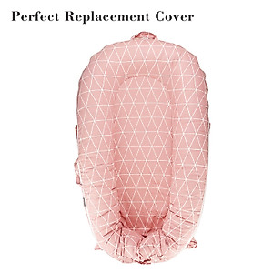 Sweety Baby Newborn Lounger Cover for DockATot Deluxe, 100% Cotton Cover for Dock A Tot (Pink)