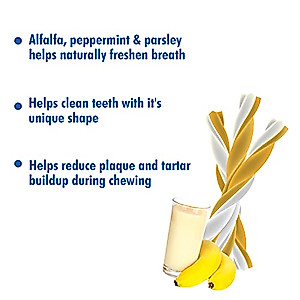 Twistix 5.5-Ounce Yogurt And Banana Dental Chew Treats For Dogs, Small