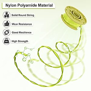 GreatBuddy 3-Pack Weed Wacker String Replacement Compatible with Ryobi 18v, 24v, and 40v Cordless Trimmers Refill，Parts#AC80RL3