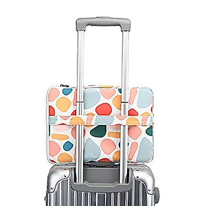 SANFAN 360 Protective Laptop Sleeve Case Bag, Cover with Handle and Luggage Strap for iPad 12.9 inch, MacBook Pro Air 13" and 12.5 inch-13.3 inch Screen Devices (Stones)