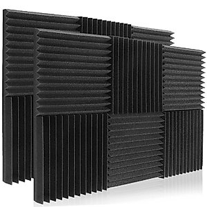Acoustic Foam Panels 24 Pack 2”x12”x12” Sound Proof Padding Soundproofing Studio Foam Wedges (24 Square Feet)