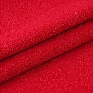 100% Pure Cotton Crepe Fabric for Apparel, Crafts, Needlework, Sewing, Home, Photoshoots, DIY by The Yard (Rouge Read)