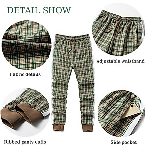 ANOTWENER Track Suits for Men Set 2 Piece Sweat Suits Plaid Tracksuit Men Outfits Sets Sweat Jackets Walking Suits Jogging Jogger Set Green JW-2601-L