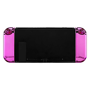 eXtremeRate DIY Replacement Shell Buttons for Nintendo Switch & Switch OLED, Chrome Pink Custom Housing Case with Full Set Button for Joycon Handheld Controller - Console Shell NOT Included