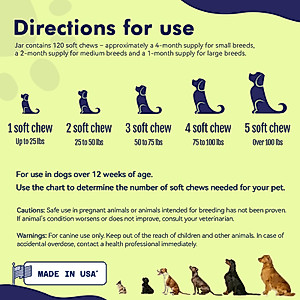 AHALEA Probiotics for Dogs- Dog Probiotics for Digestive Health, Support Gut Health, Diarrhea, Digestive Health & Seasonal Allergies, 90 Count 2 Billion CFUs