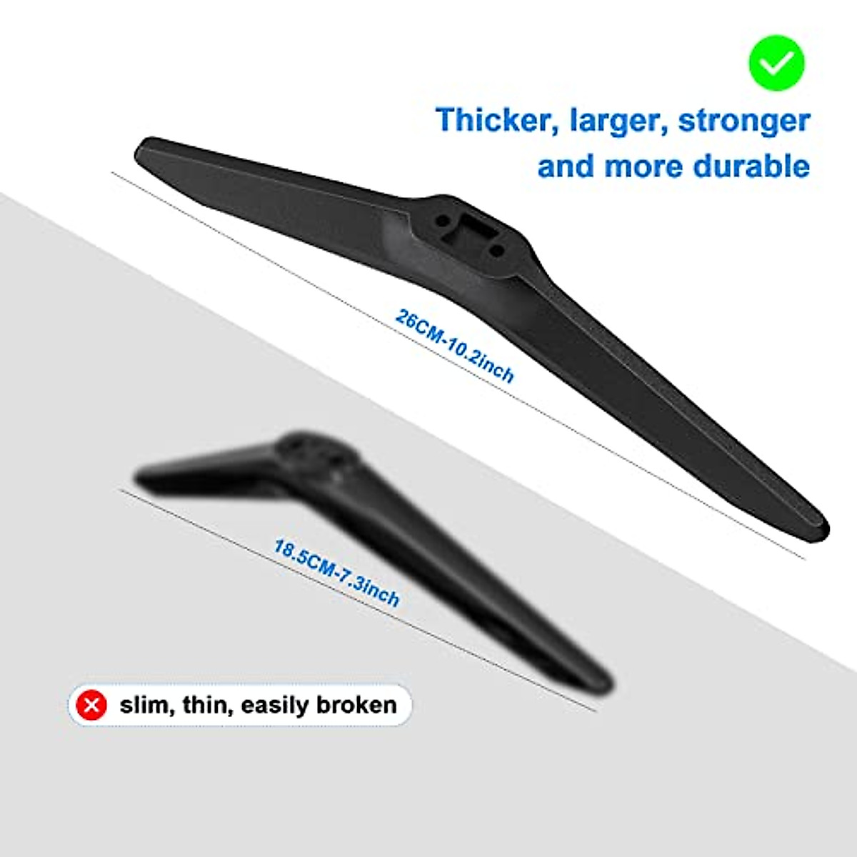 (Upgraded Version) Base Stand TV Legs for TCL Smart Tv - 32in 40in 43in 48in 49in 50in 55in 60in 32S305 32S301 32S303 32S4610R 32S3850 32S3850A 32S3850B 32S3850P 32FS4610R with Screws(32-55in, Black)