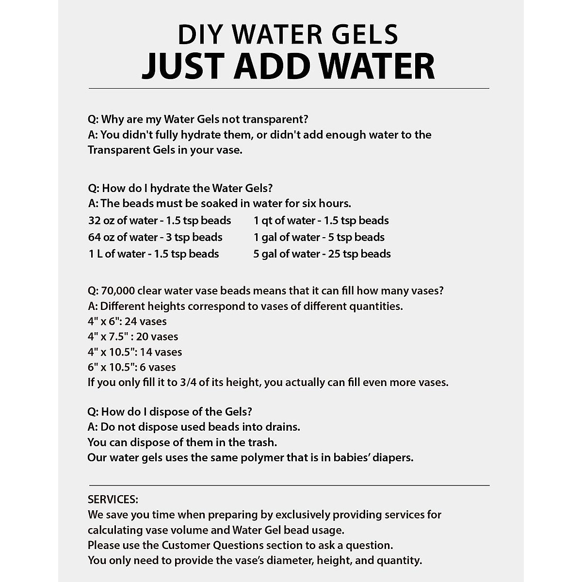 NOTCHIS 70,000 Clear Water Gel Beads for Vases, Transparent Gel Water Pearls Bead for Vase Filler, Floating Pearls, Floating Candles, Wedding Centerpiece Floral Decorations