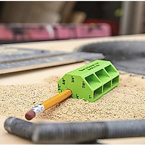 Simple Scribe Scribing Tool for Woodworking, Carpentry Tool Ideal for Cabinets, Countertops, Flooring, and Paneling, Multipurpose Pencil Scribe Tool for Marking (Green)