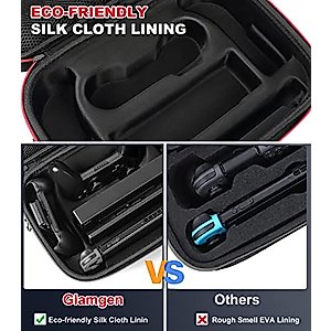 Glamgen Carrying Case for Nintendo Switch/OLED,Large Protective Travel Hardshell Storage Bag with 16 Game Cartridges for Switch Console, Pro Controller, Accessories Switch Dock,Black