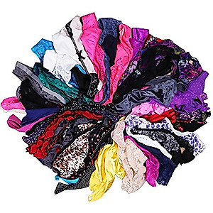 UWOCEKA Sexy Underwear, Kinds of Women T-Back Thong G-String Underpants Sexy Lacy Panties, 20 Pcs, X-Large