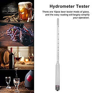 Beer Meter, Easy Reading Glass Hydrometer Tool Durable Wide Application for Office