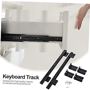 Drawer Glides,1 Pair Guide Furniture Slides Accessory Tray Drawers for Desk Keyboard Tray Slides Computer Drawer Tray Accessories Keyboard Tray Rails Keyboard Slide Drawer Slide Keyboard Tr