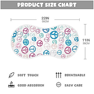 vvfelixl Baby Burp Cloths Peace Sign Baby Newborn Cotton Burping Cloths Set Baby Washcloths 4 Pack