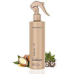 MOEHAIR Leave-in Conditioner (12 Fl. Oz.) | Infused with Proteins and Argan Oil | Curly Hair Detangler Spray For Women & Men | Hair Softener | Breakage and Split End Repair | Sulfate and Paraben Free