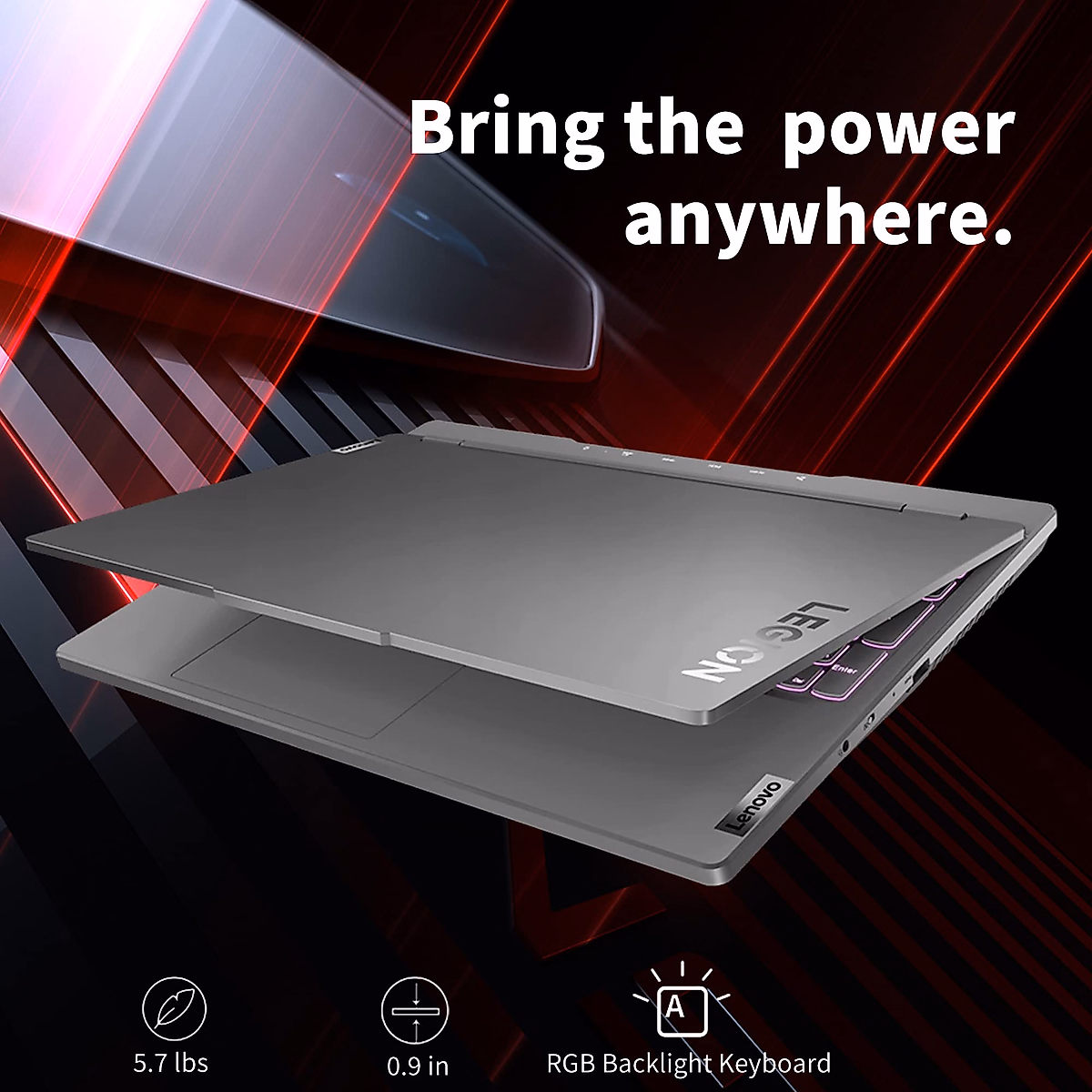 Lenovo Legion 5 Gen 7 15.6" FHD 165Hz Gaming Laptop, AMD Ryzen 7 6800H, 16GB DDR5 RAM, 1TB PCIe SSD, NVIDIA GeForce RTX 3070Ti, 4zone RGB Backlit Keyboard, Gray, Win 11 Pro, 32GB USB Card