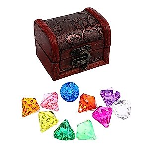 CANIGHT 1 Set Children's Jewel Toy Plastic Storage Box Toy Chest for Boys Pirate Accessories for Storage Bins Toys Jewelry Treasure Organizer Pirate Chest Toy Box Children's Gems Toys