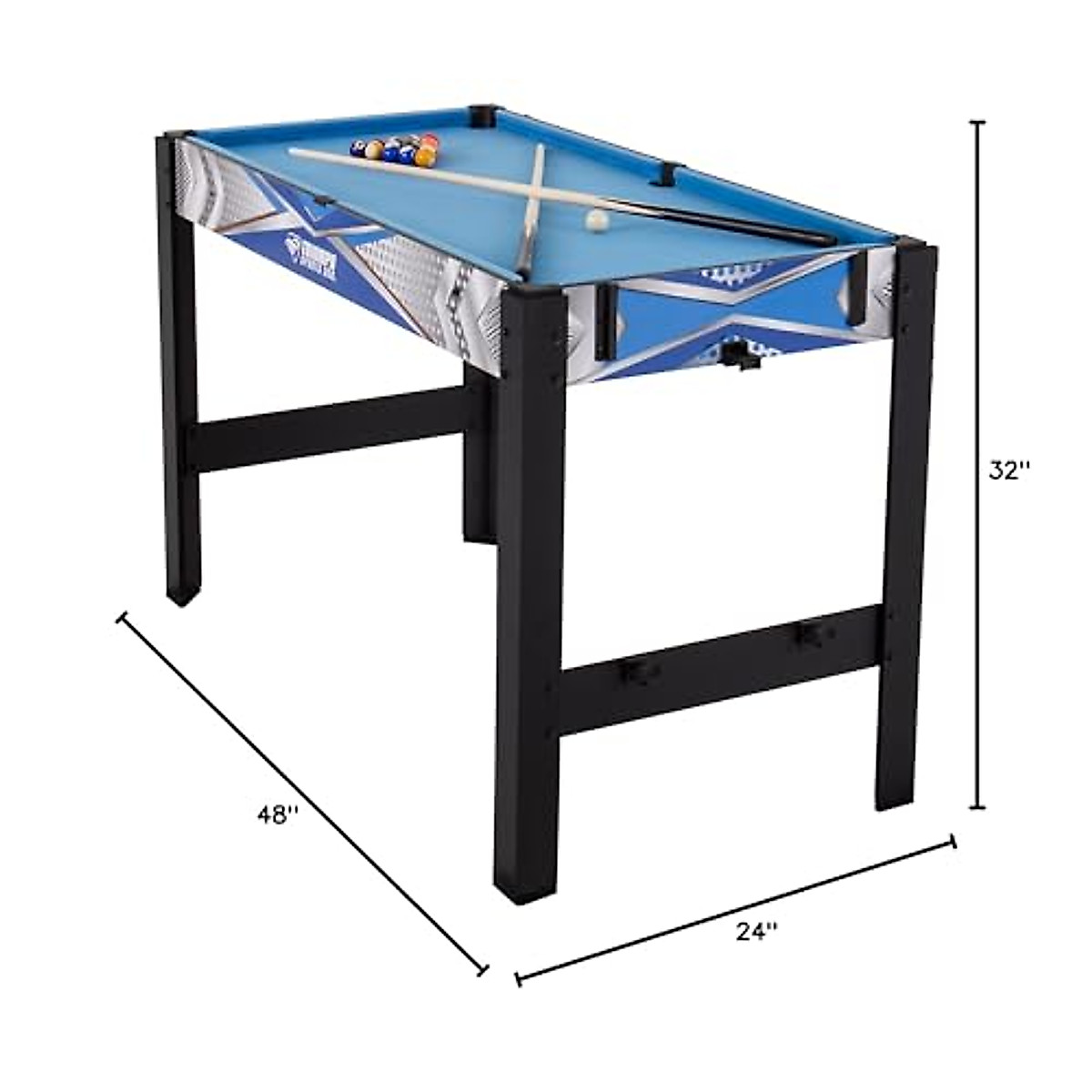 Triumph 13-in-1 Combo Game Table Includes Basketball, Table Tennis, Billiards, Push Hockey, Launch Football, Baseball, Tic-Tac-Toe, and Skee Bean Bag Toss