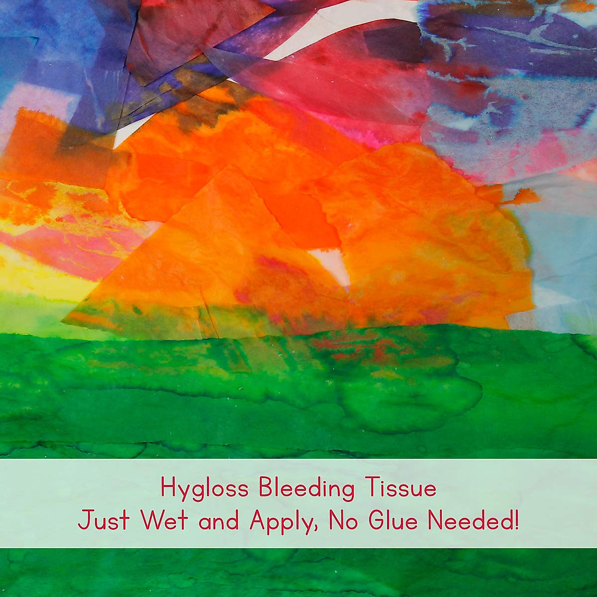 Hygloss Products Bleeding Tissue Assortment- Multi-Color Assortment 12 x 18 Inch, 50 Sheets