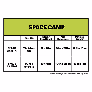Eureka! Space Camp 4 Person, 3 Season Camping Tent