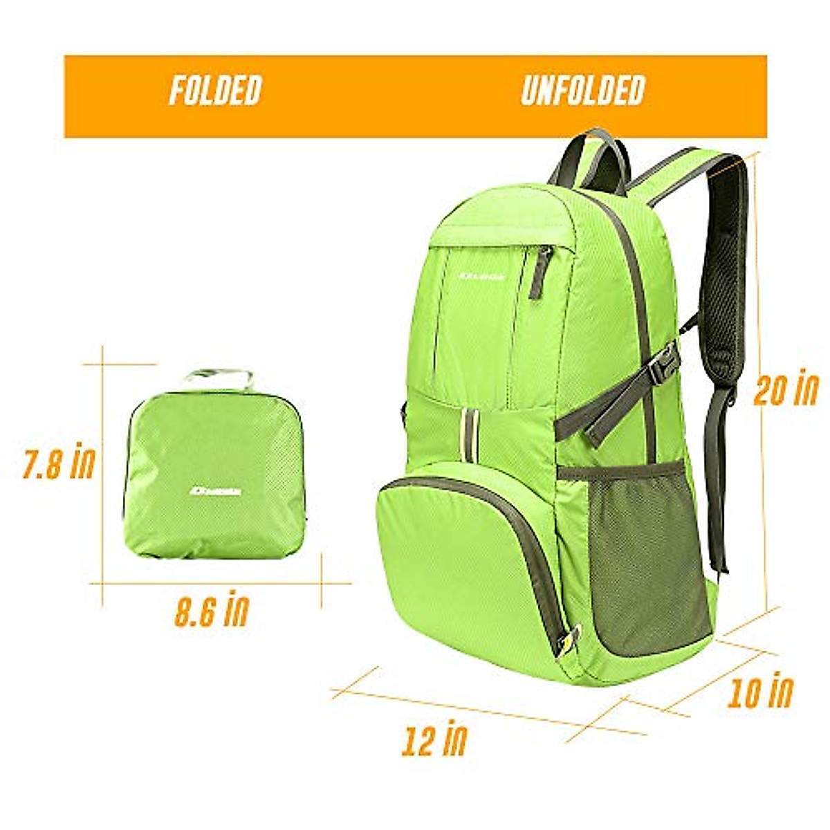 DVEDA 35L Lightweight Packable Backpack Waterproof Durable Hiking Travel Backpack Daypack