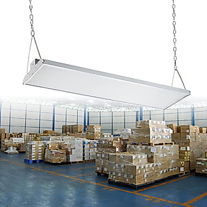 Wirefield High Bay Led Shop Lights 2FT 100W 13000LM Linear LED Industrial Workshop Light,Warehouse Light 5000K Daylight,0-10V Dim,4Lamp Fluorescent Equivalent,Hanging and FlushMount,DLC and UL Listed