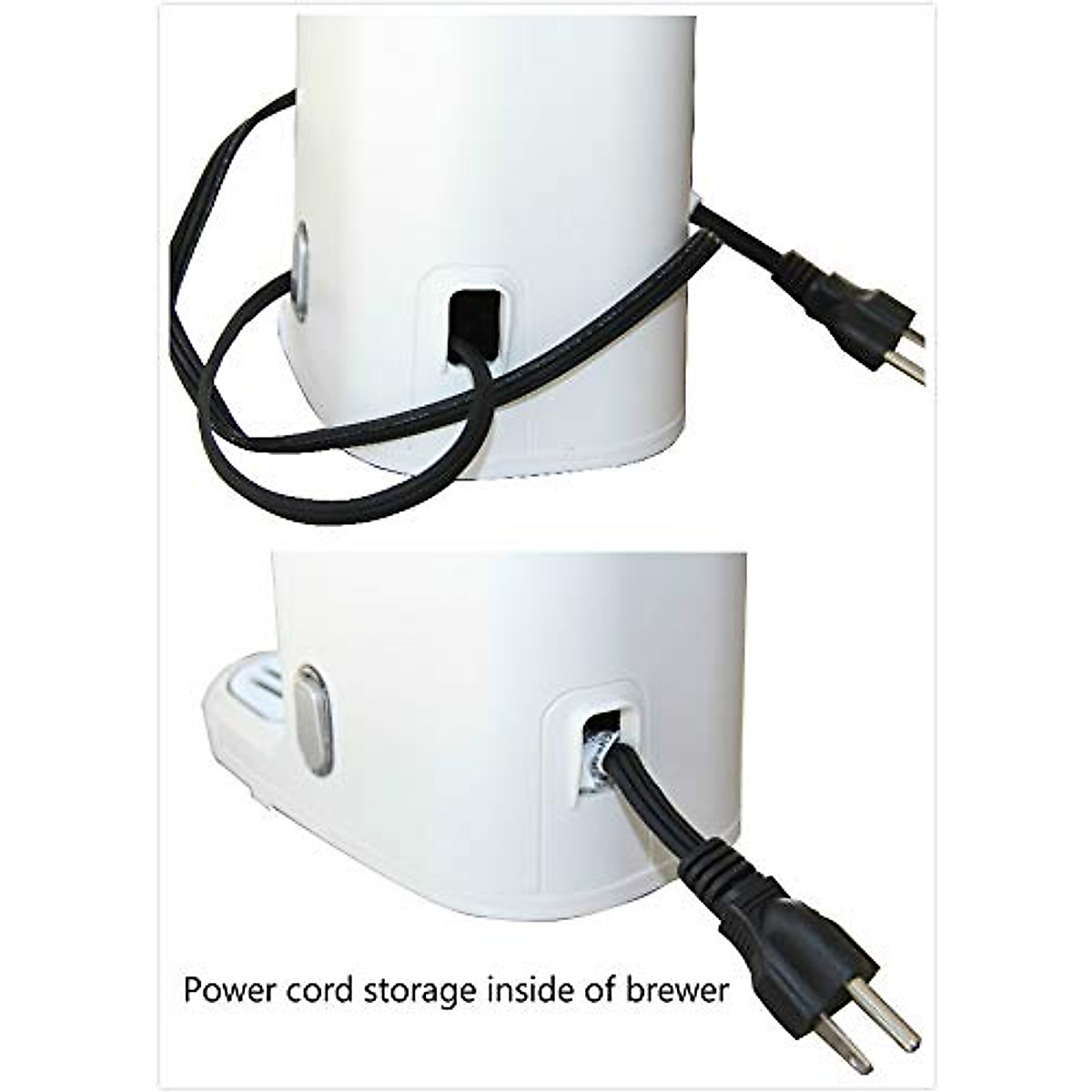 HIBREW Single Serve White Compact Portable Travel Size Kcup* Coffee Maker Brewing System Coffee Machine for Office, Travel Camping and for Hotel Dorm Hospitality