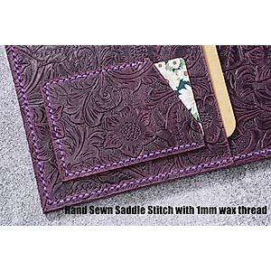 Black Purple tooled embossing leather remarkable 2 case with pen holder, reMarkable 2 folio organizer cover, N05-LRMBPU