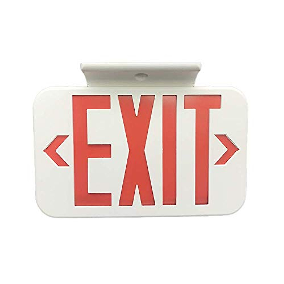 AmazonCommercial LED Emergency Exit Sign with Double Face and Battery Backup, UL Certified - 6-Pack