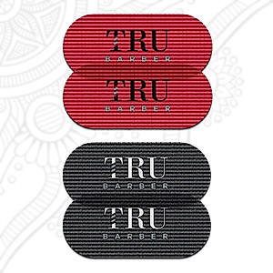 TRU BARBER HAIR GRIPPERS ® 2 COLORS BUNDLE PACK 4 PCS for Men and Women - Salon and Barber, Hair Clips for Styling, Hair holder Grips (Red/Black)